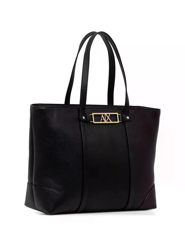 Armani Exchange Logo Plaque Tote Bag