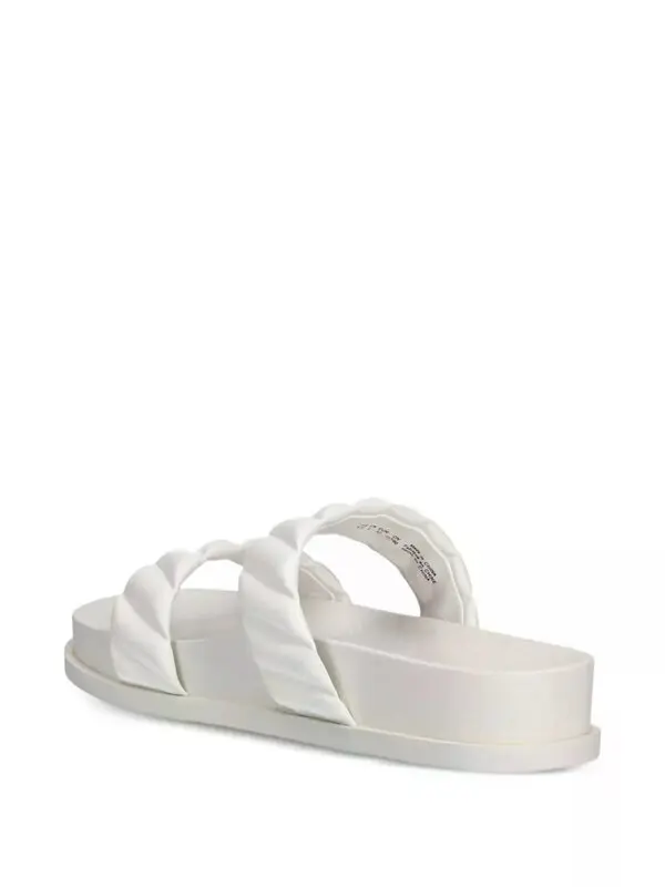 Armani Exchange Quilted Double-strap Slides - White