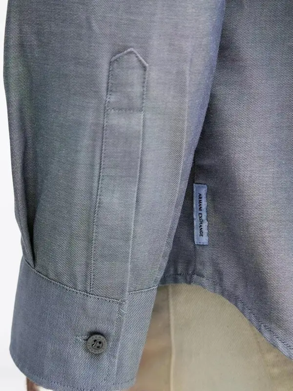 Armani Exchange Logo-embroidered Long-sleeve Shirt