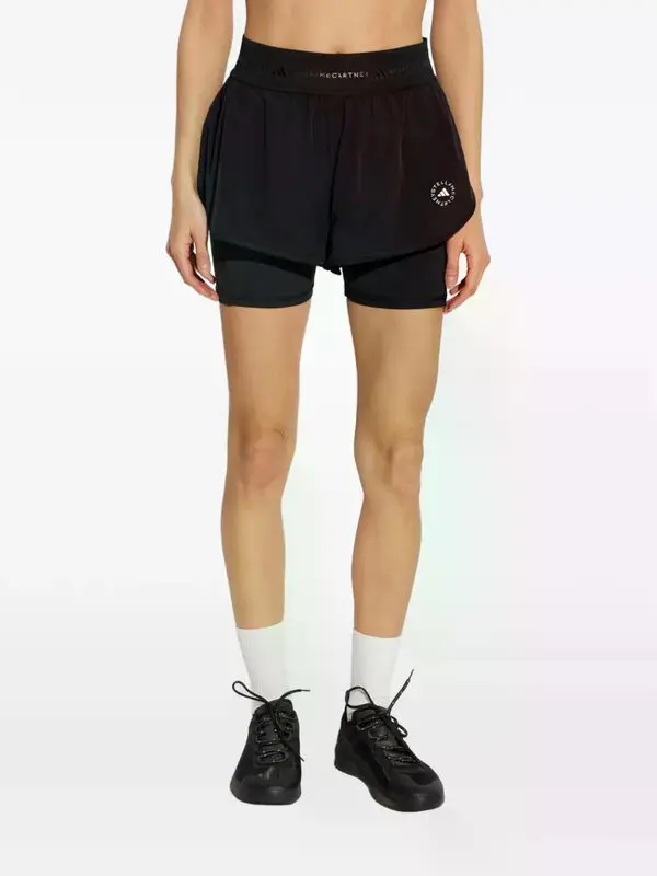 Adidas By Stella McCartney 2-in-1 Logo-print Training Shorts