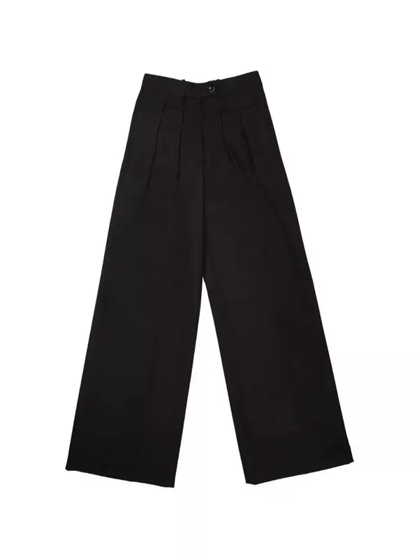 NINE:INTHE:MORNING Pleated Wide-leg Trousers - Brown