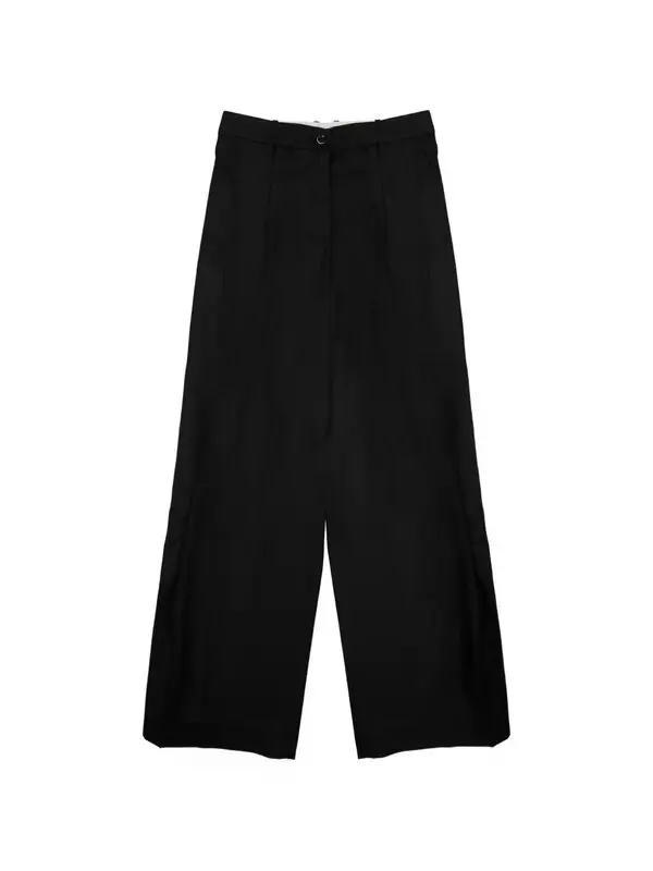 NINE:INTHE:MORNING Pleated Wide-leg Trousers - Black