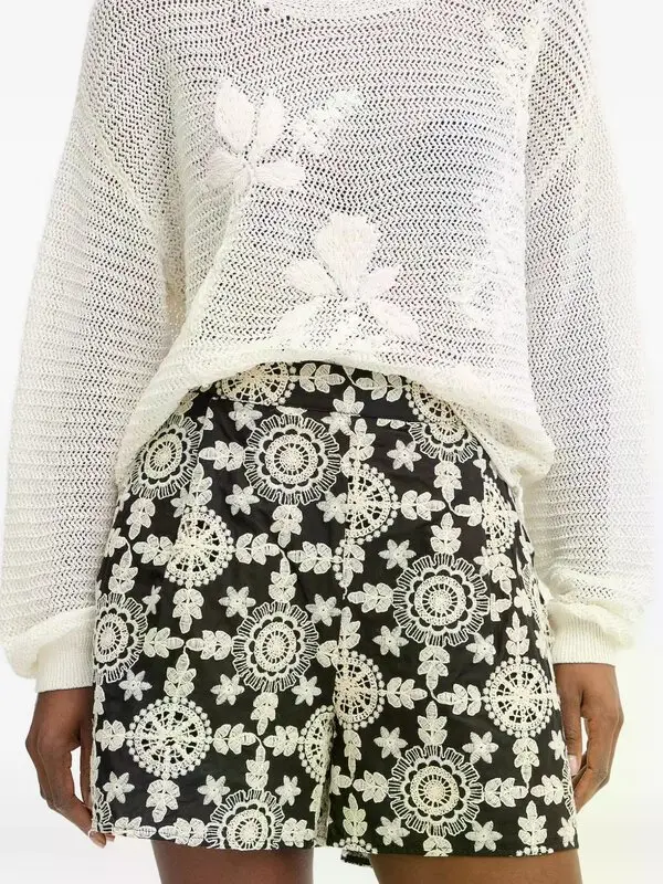 FRACOMINA Floral Embroidered Shorts