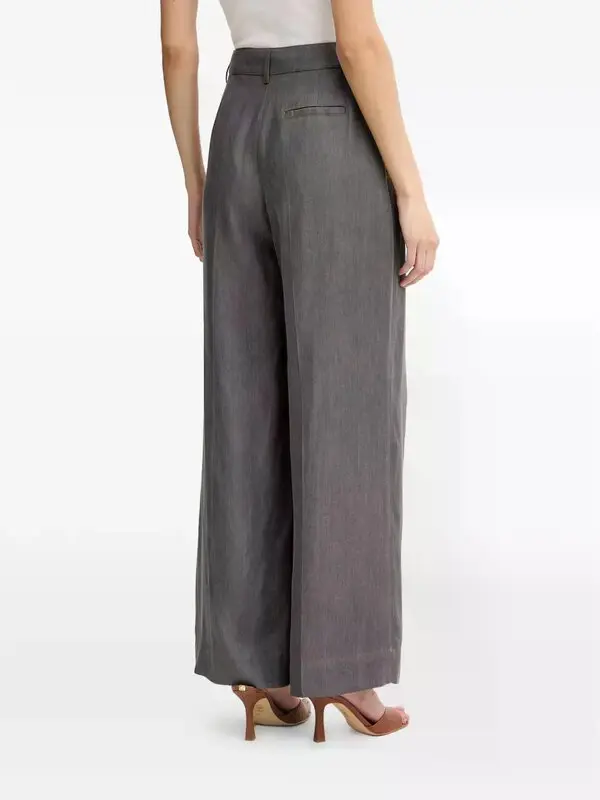 FRACOMINA Contrast-stitch Wide-leg Palazzo Pants
