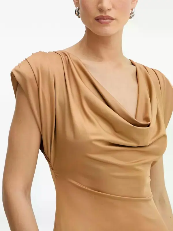 FRACOMINA Cowl Neck Sleeveless Mini Dress