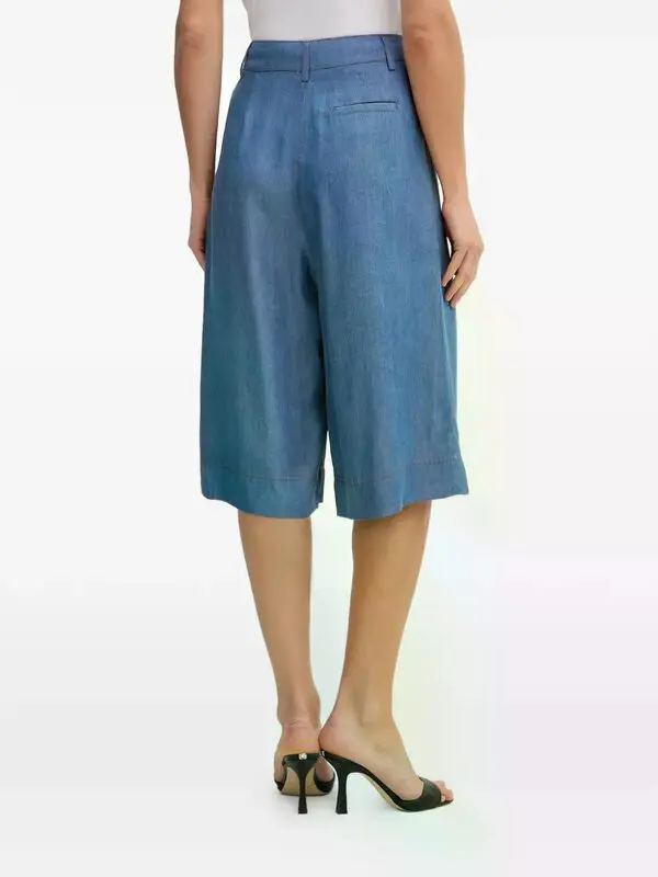 FRACOMINA Pleated High-waisted Shorts