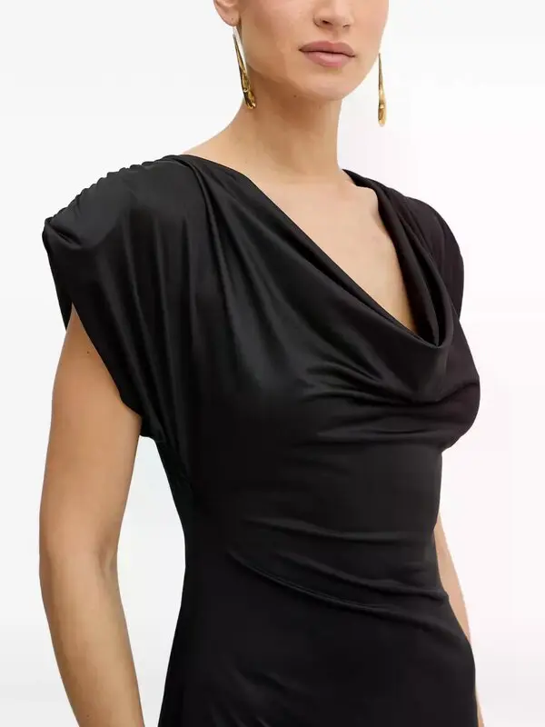FRACOMINA Draped Neck Mini Dress