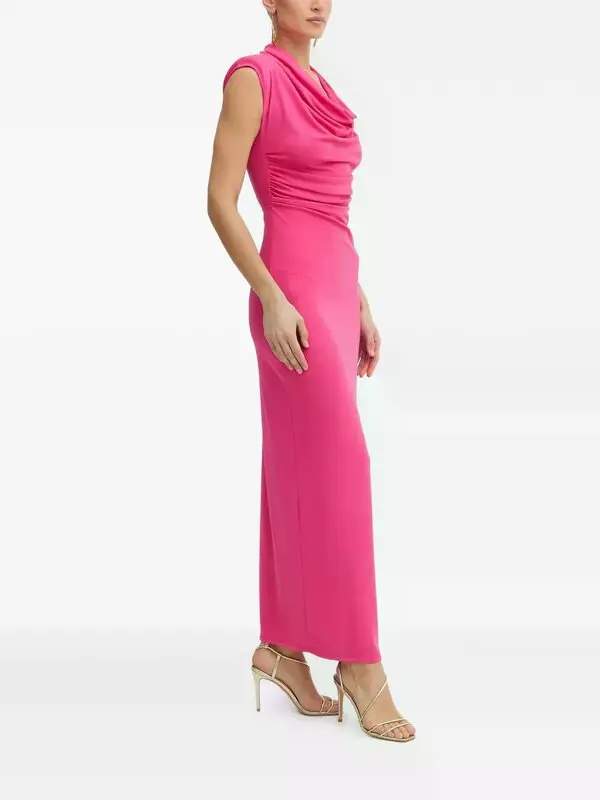 FRACOMINA Cowl Neck Backless Maxi Dress