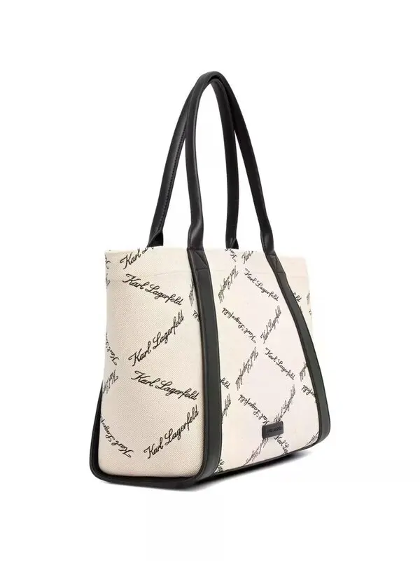 Karl Lagerfeld K/ville Logo Print Tote Bag
