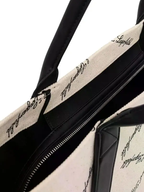 Karl Lagerfeld K/ville Logo Print Tote Bag