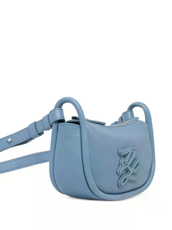 Karl Lagerfeld Logo-patch Leather Crossbody Bag