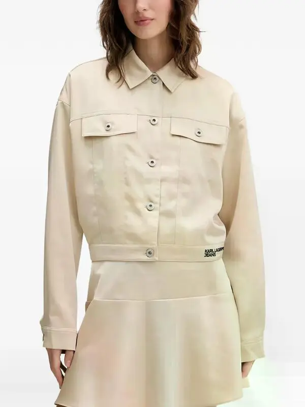 Karl Lagerfeld Satin Cut-out Jacket