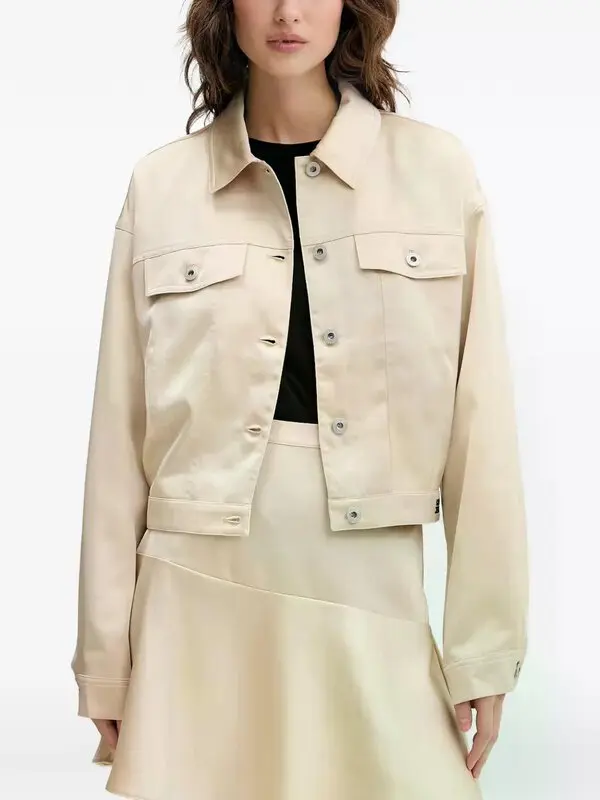 Karl Lagerfeld Satin Cut-out Jacket