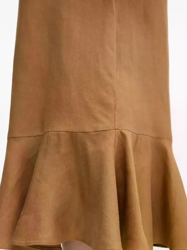 Karl Lagerfeld V-neck Ruffled Hem Mini Dress