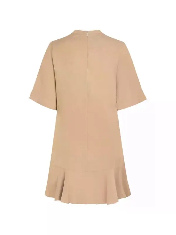 Karl Lagerfeld V-neck Ruffled Hem Mini Dress - Brown