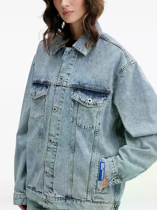 Karl Lagerfeld Acid Wash Denim Jacket