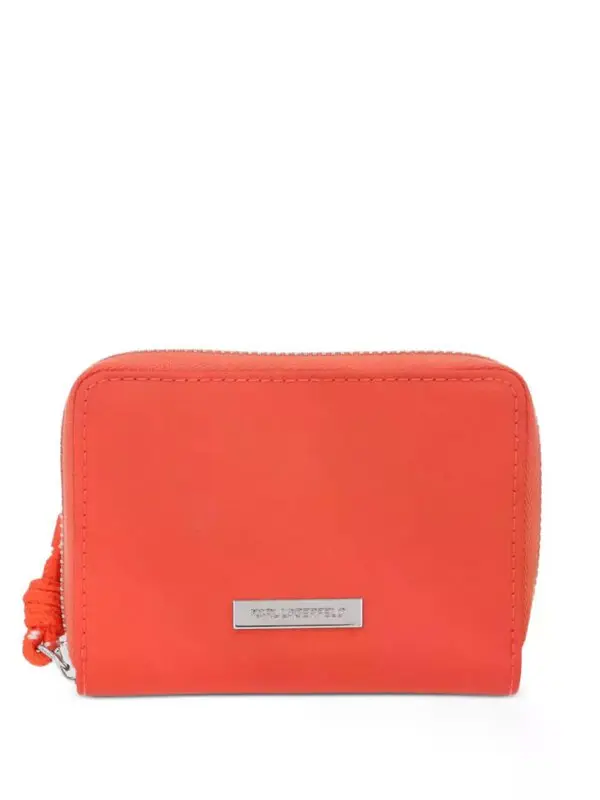 Karl Lagerfeld Logo-plaque Zip-around Wallet - Orange