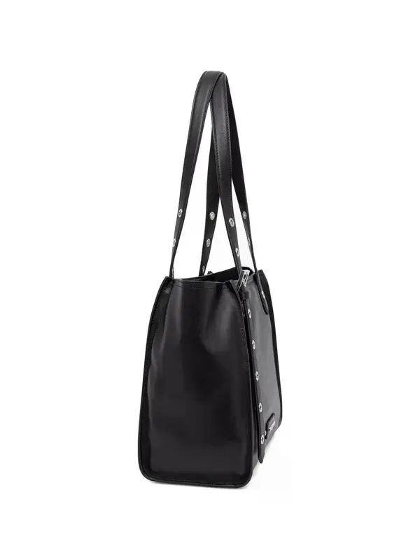 Karl Lagerfeld Eyelet Embellished Buckled Tote Bag