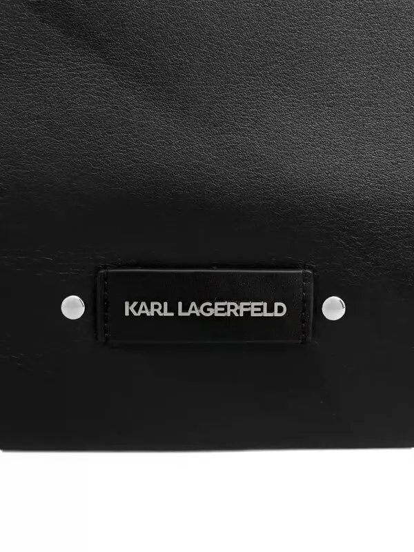 Karl Lagerfeld Eyelet Embellished Buckled Tote Bag