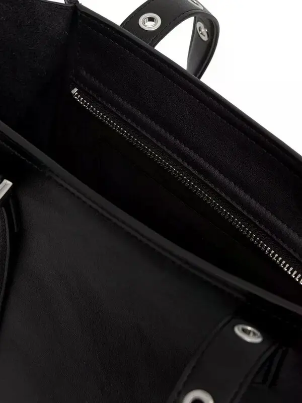 Karl Lagerfeld Eyelet Embellished Buckled Tote Bag