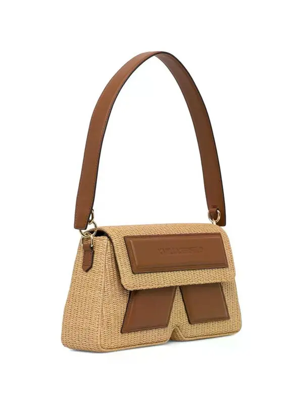 Karl Lagerfeld Ikon K Woven Shoulder Bag - Neutrals
