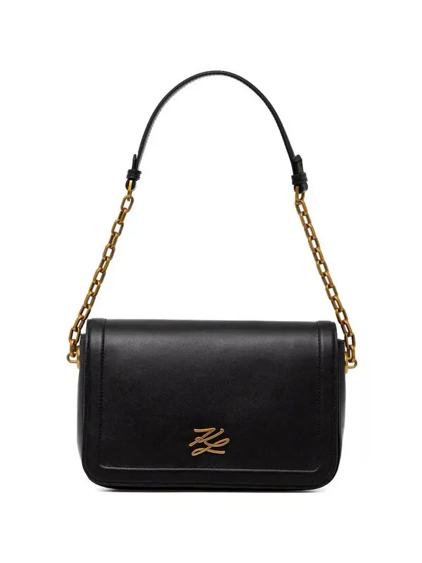 Karl Lagerfeld Logo Plaque Chain-link Shoulder Bag