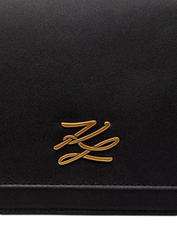 Karl Lagerfeld Logo Plaque Chain-link Shoulder Bag
