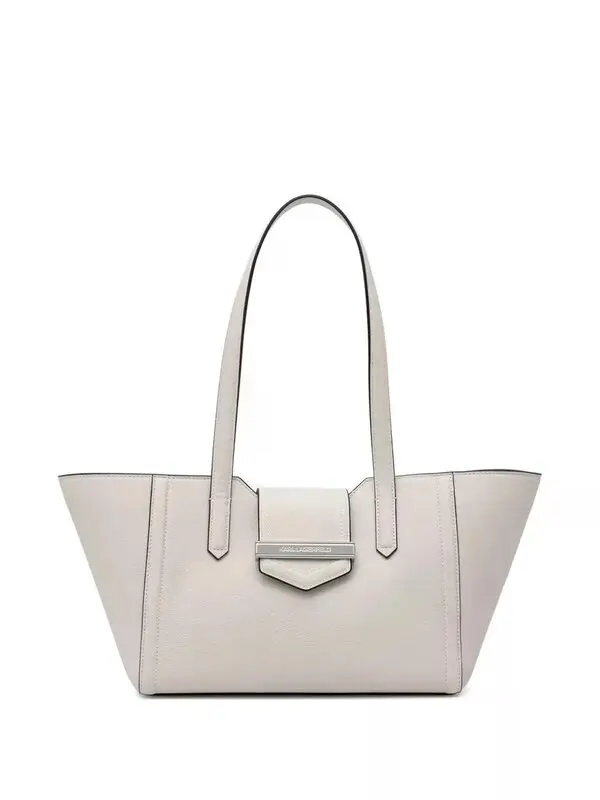 Karl Lagerfeld Grained Leather Tote Bag - Neutrals