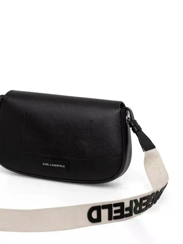 Karl Lagerfeld Perforated Logo Leather Crossbody Bag