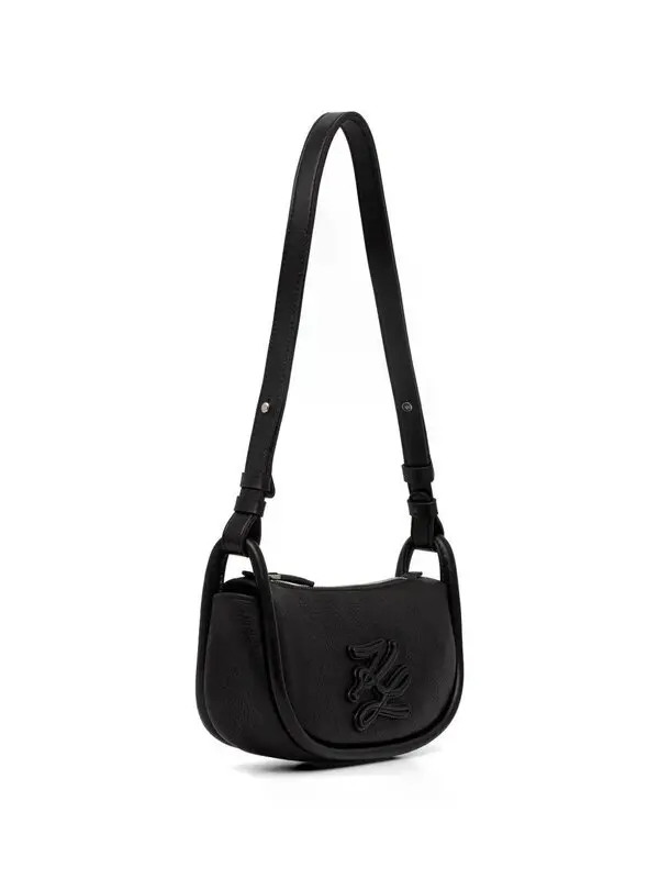 Karl Lagerfeld Logo-patch Crossbody Bag - Black