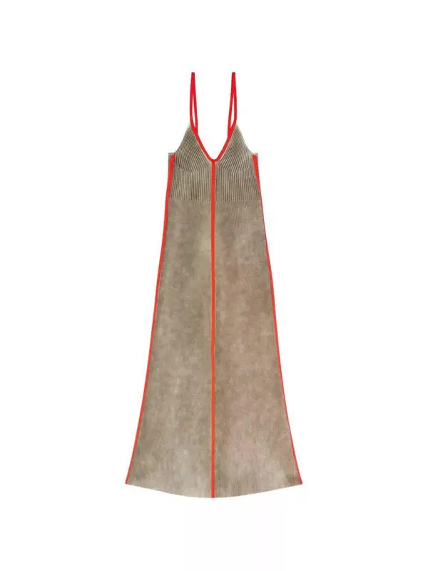 DIESEL® Rib-knitted Cami Midi Dress - Grey
