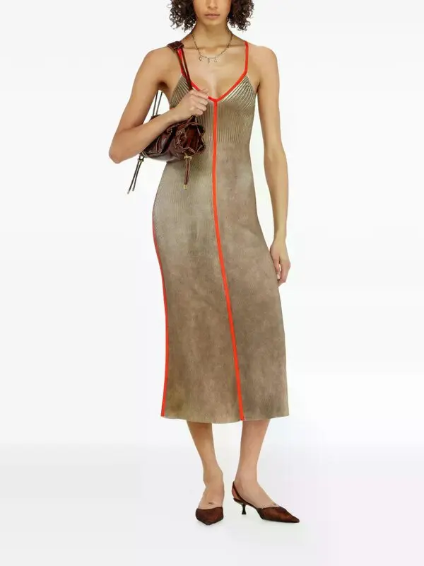 DIESEL® Rib-knitted Cami Midi Dress