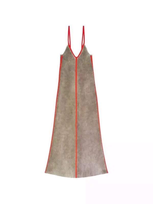 DIESEL® Rib-knitted Cami Midi Dress - Grey