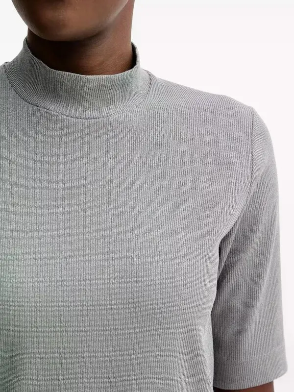 Marc O'polo Ribbed Knit Mock Neck T-shirt