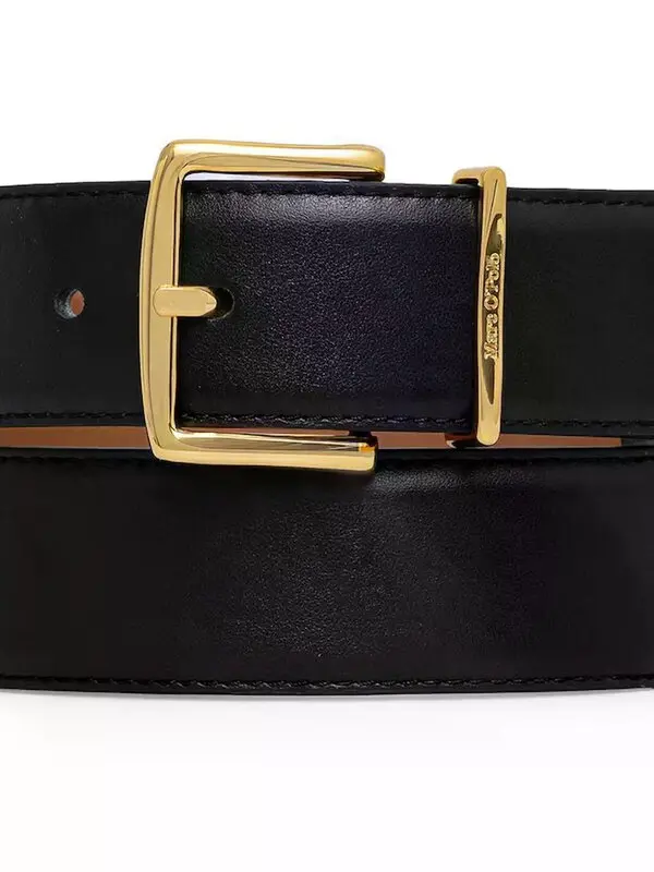 Marc O'polo Logo Engraved Leather Belt