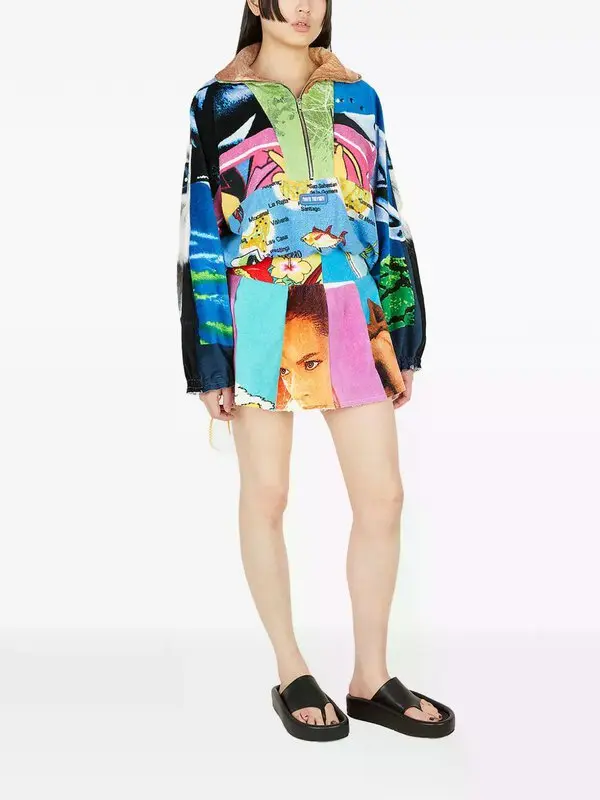 RAVE REVIEW Patchwork Mini Skirt