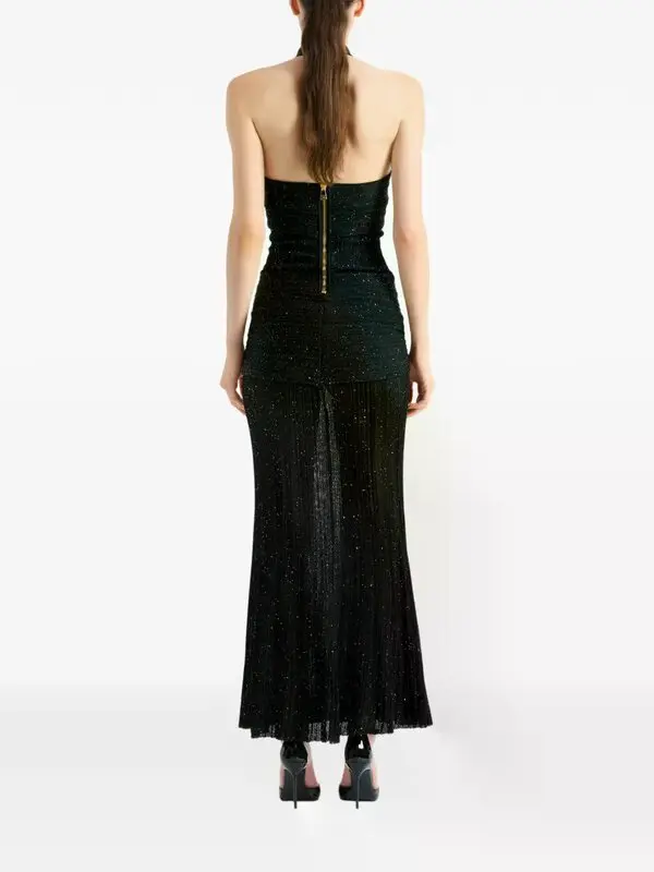 Balmain Long Fléchage Knit Dress