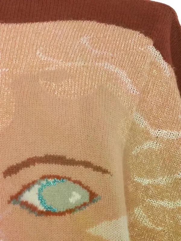 KRIZIA 1990-91 Intarsia Knit Sweater
