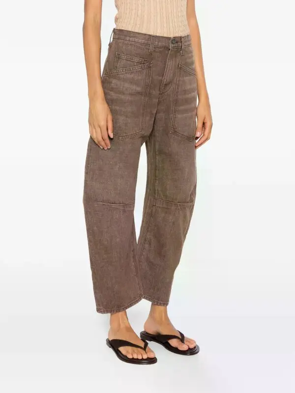 NILI LOTAN Shon Curved-leg Jeans