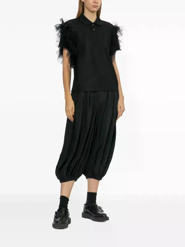 Noir Kei Ninomiya Ruffled Polo Shirt