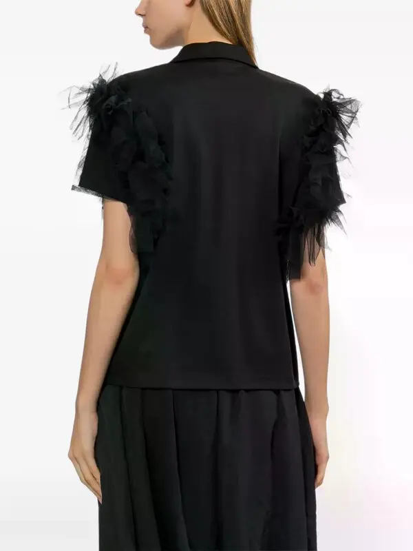 Noir Kei Ninomiya Ruffled Polo Shirt