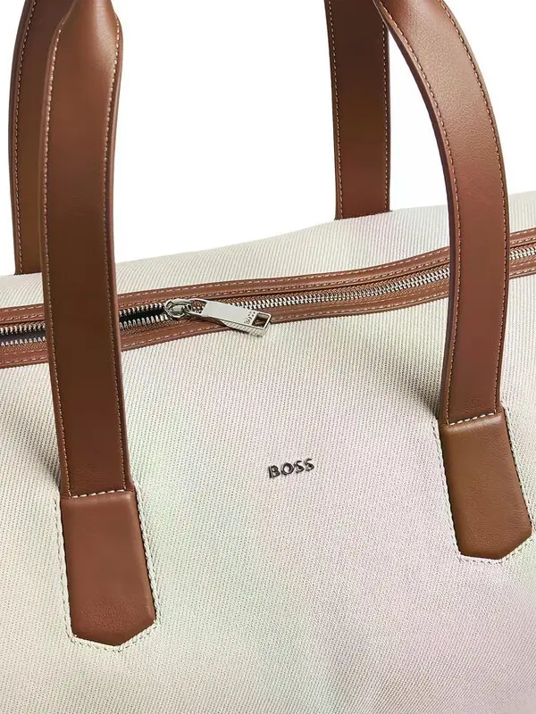 BOSS Leather-trim Holdall Bag