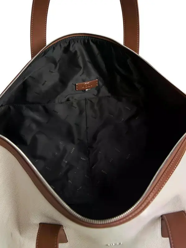 BOSS Leather-trim Holdall Bag