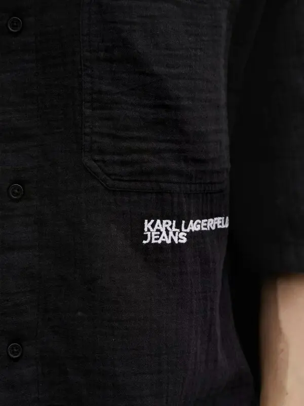 Karl Lagerfeld Logo-embroidered Chest-pocket Shirt