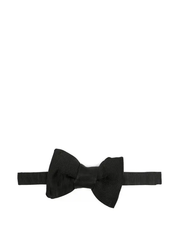 TOM FORD Ribbed-knit Bow Tie - Black