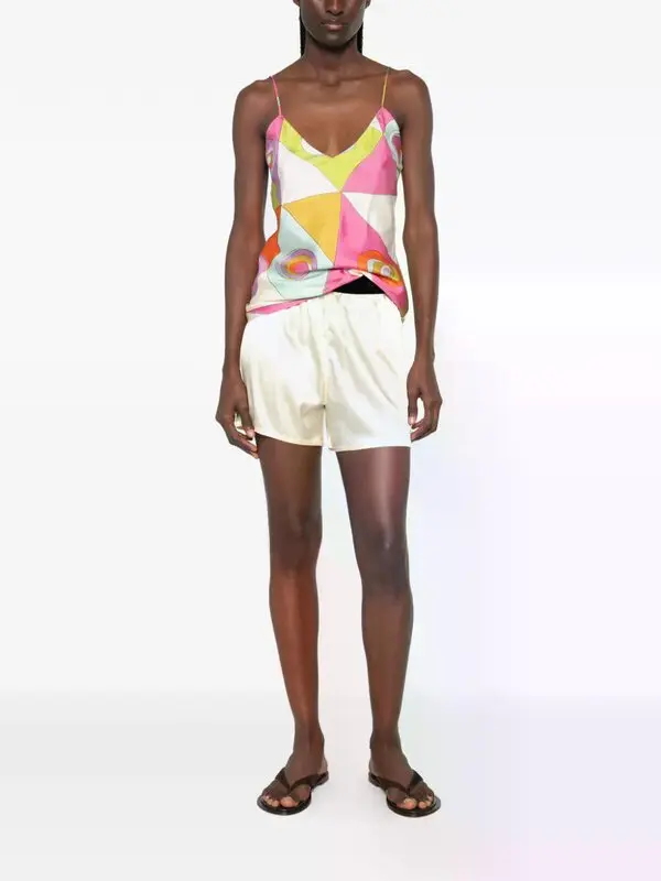 Emilio Pucci Geometric Print Silk Blouse