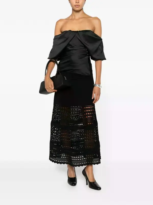 Alexander McQueen Off-the-shoulder Draped Top