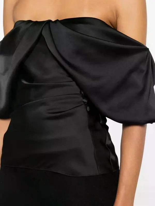Alexander McQueen Off-the-shoulder Draped Top