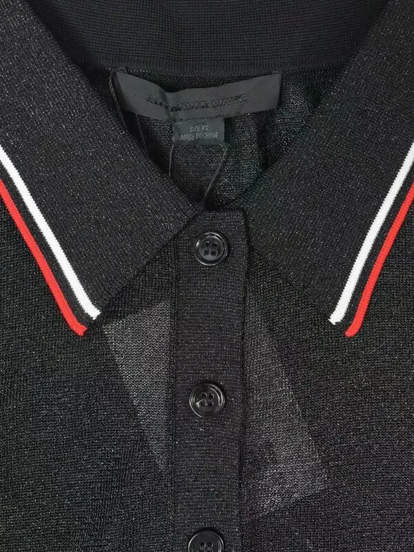 ALEXANDER WANG Semi-sheer Knit Polo Shirt