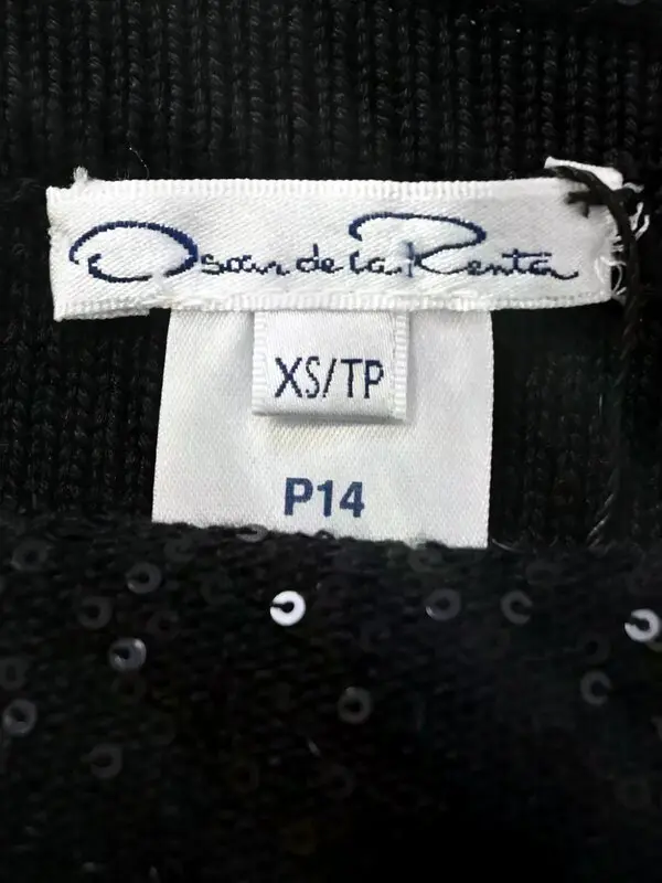 Oscar De La Renta Knitted Sequin Midi Skirt